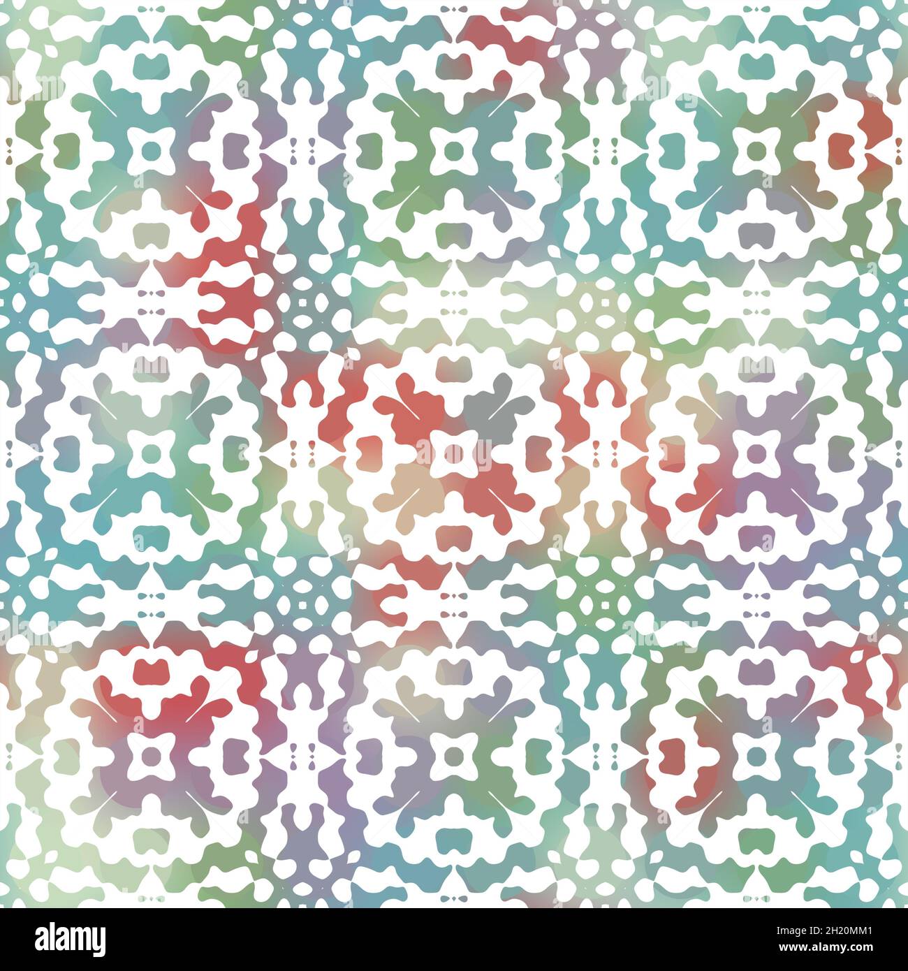 Seamless white on color interior wall tile style surface pattern design ...
