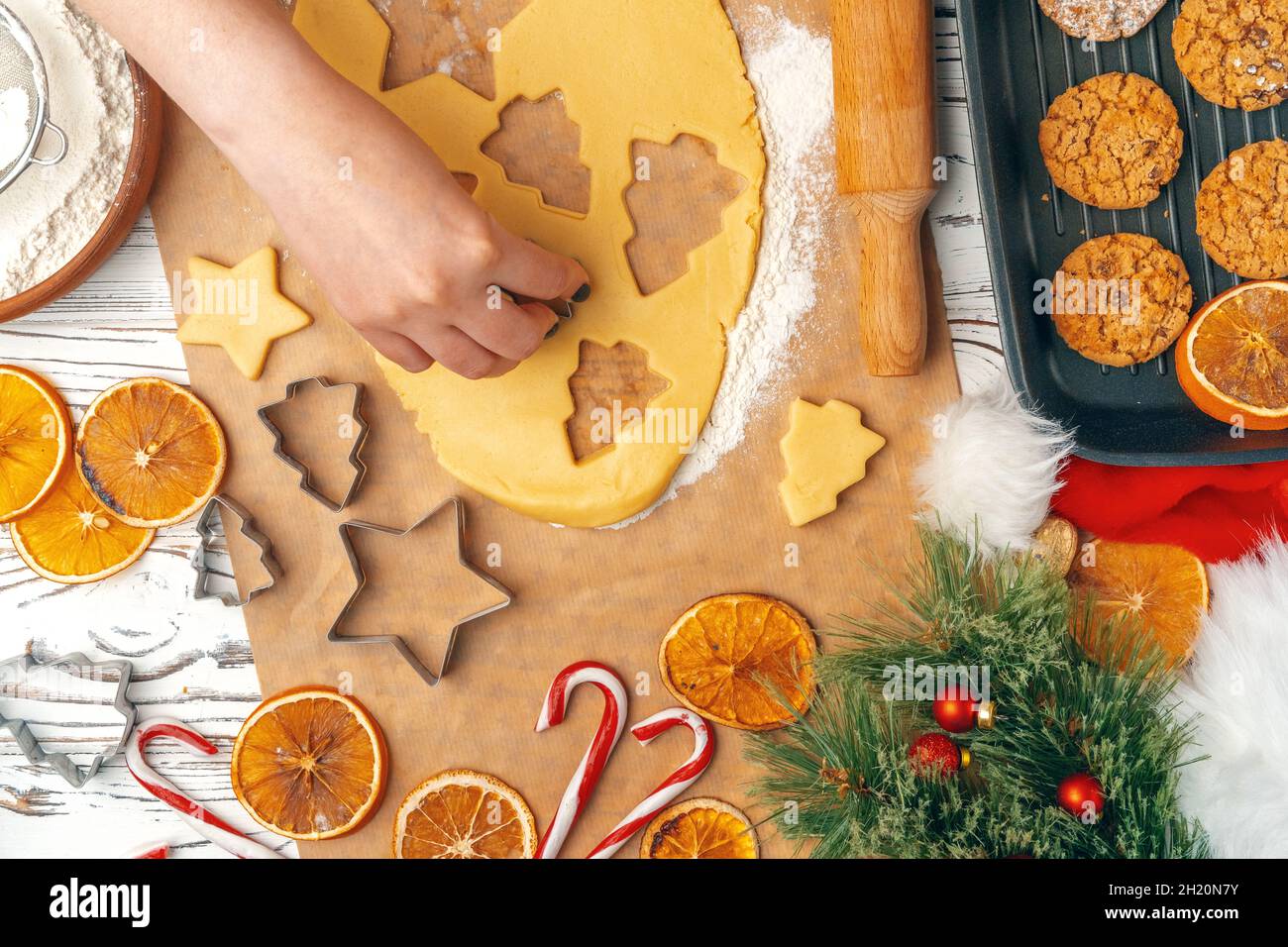 Female hands mixing dough cookies hi-res stock photography and images ...