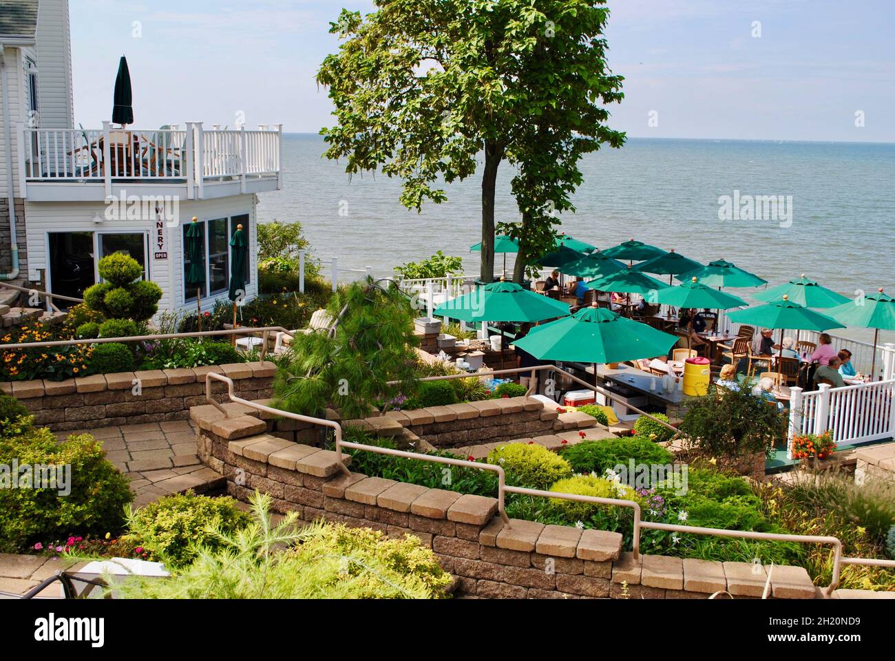 Restaurant and Inn at Geneva on the Lake in Northeast Ohio Stock Photo ...