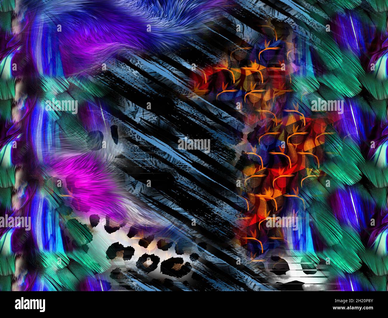 Print,African Animal Prints. Vintage Natural Pattern. Black Exotic ...