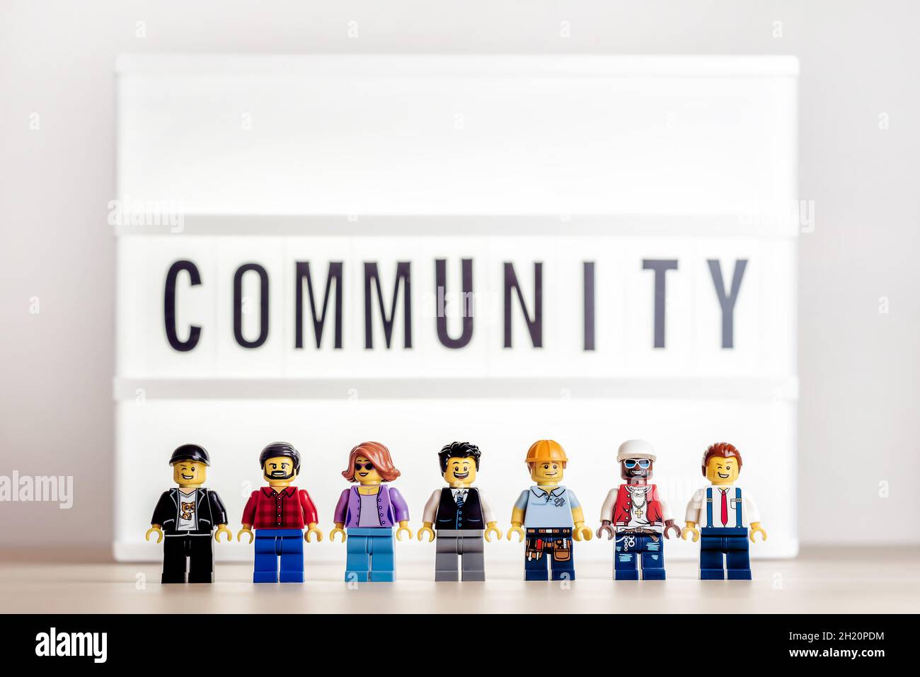 Concept of Community. The crowd weird people. Community concept ...
