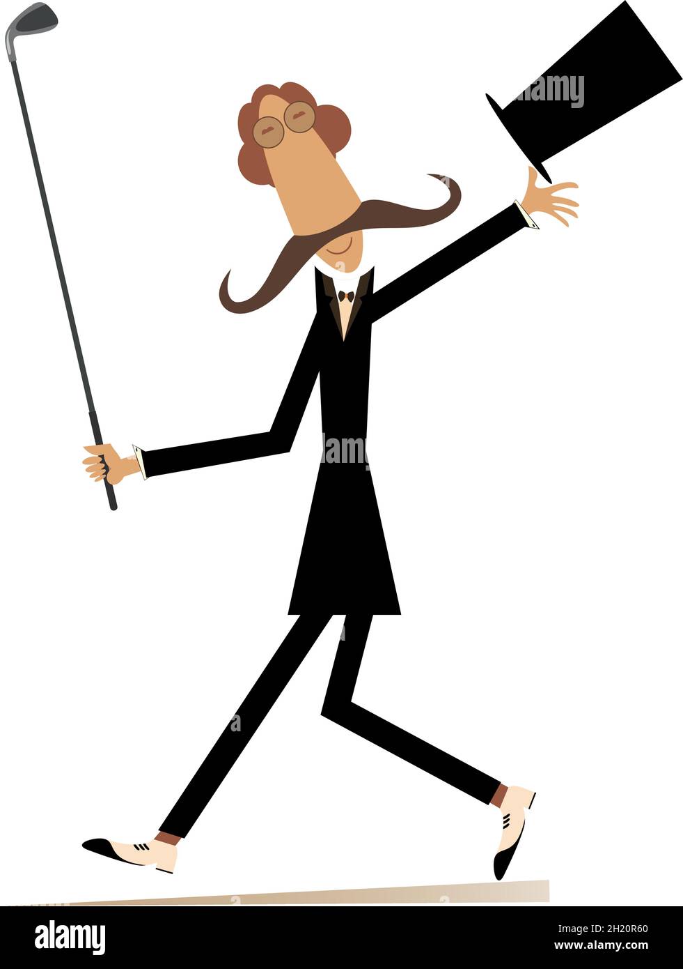 Walking on the course Stock Vector Images - Alamy