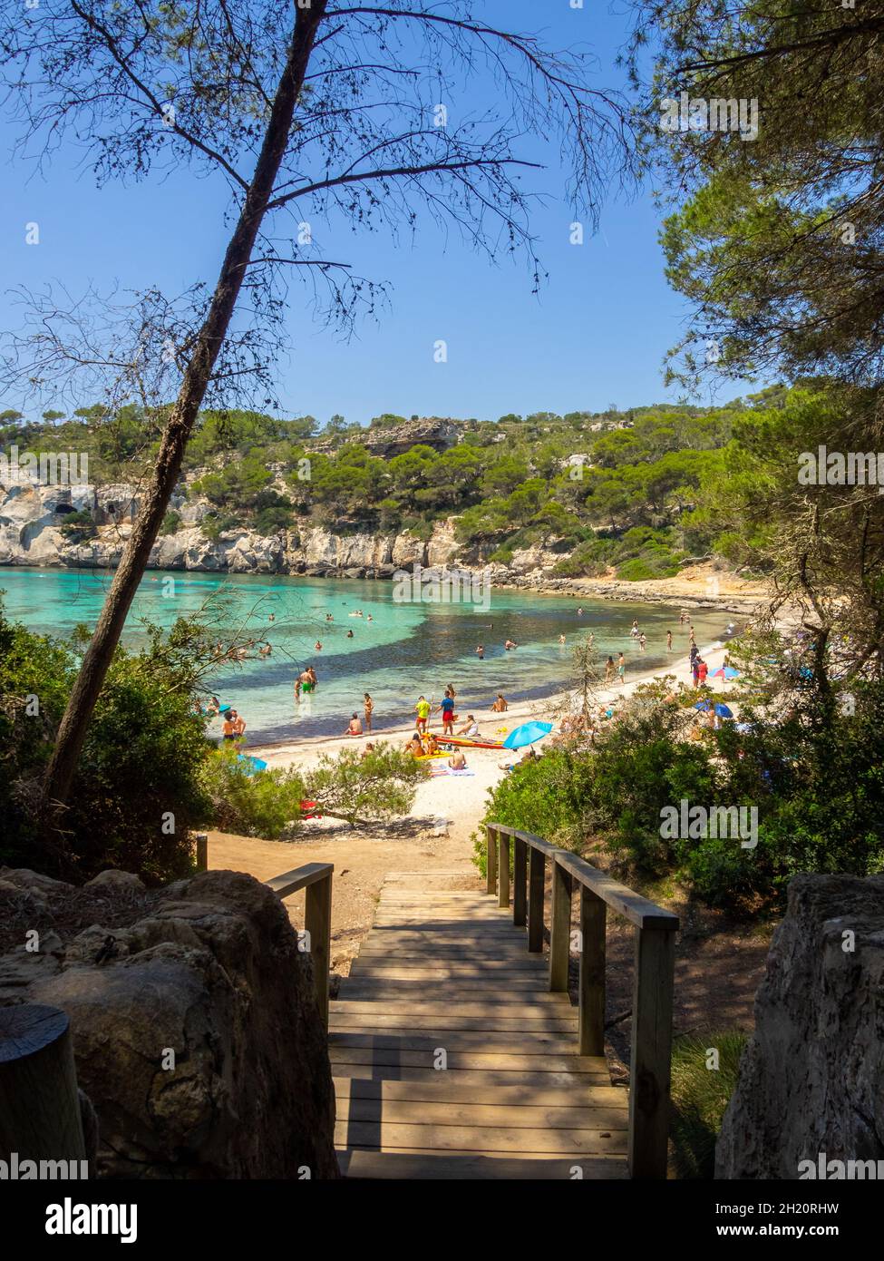 Walking path leading to Cala Macarella, Menorca Stock Photo - Alamy