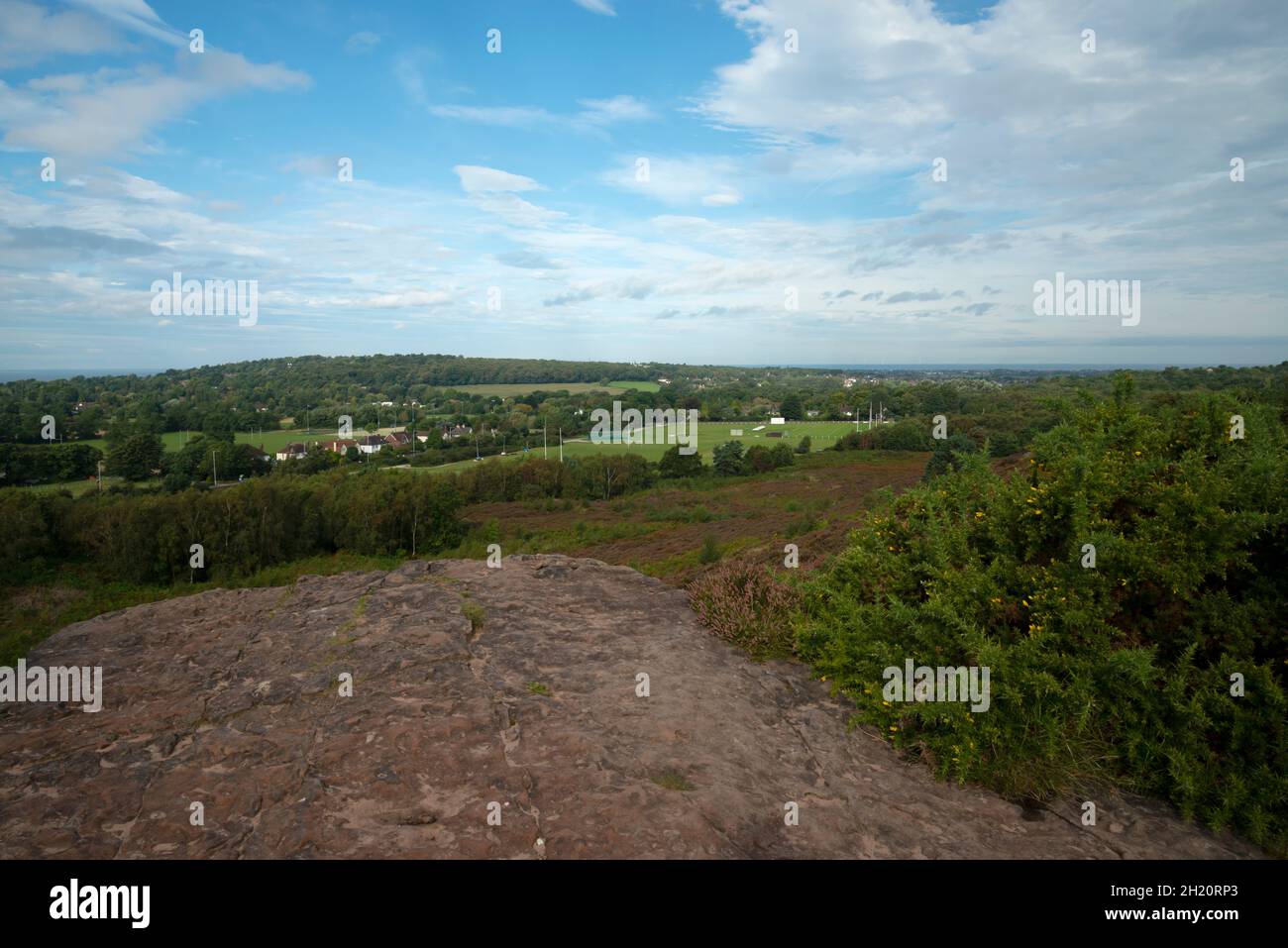 Thurstaston Country Park looking towards the Dee Estuary Stock Photo ...