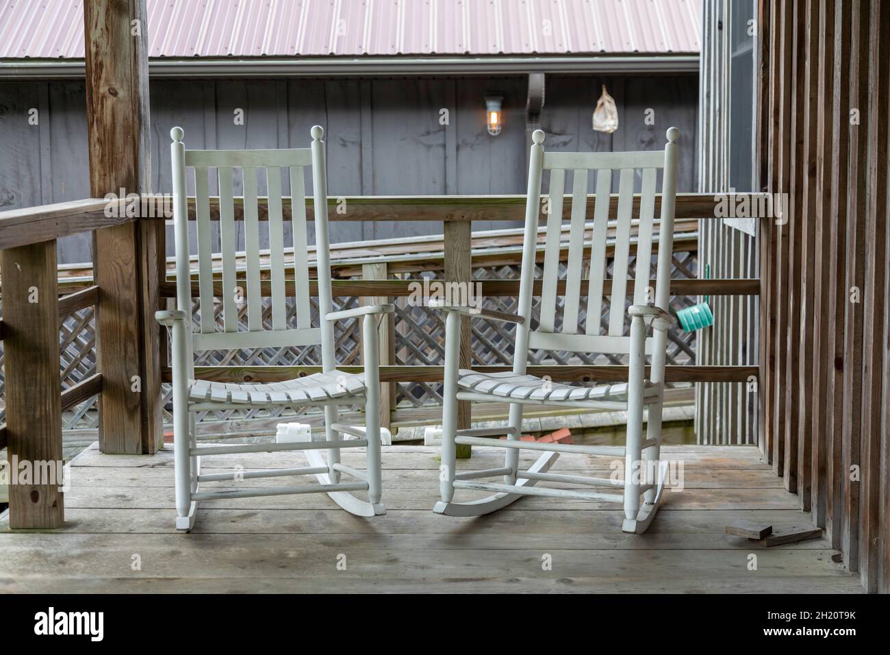 Bradford, Pennsylvania - Rocking chairs at the entrance to the Penn ...