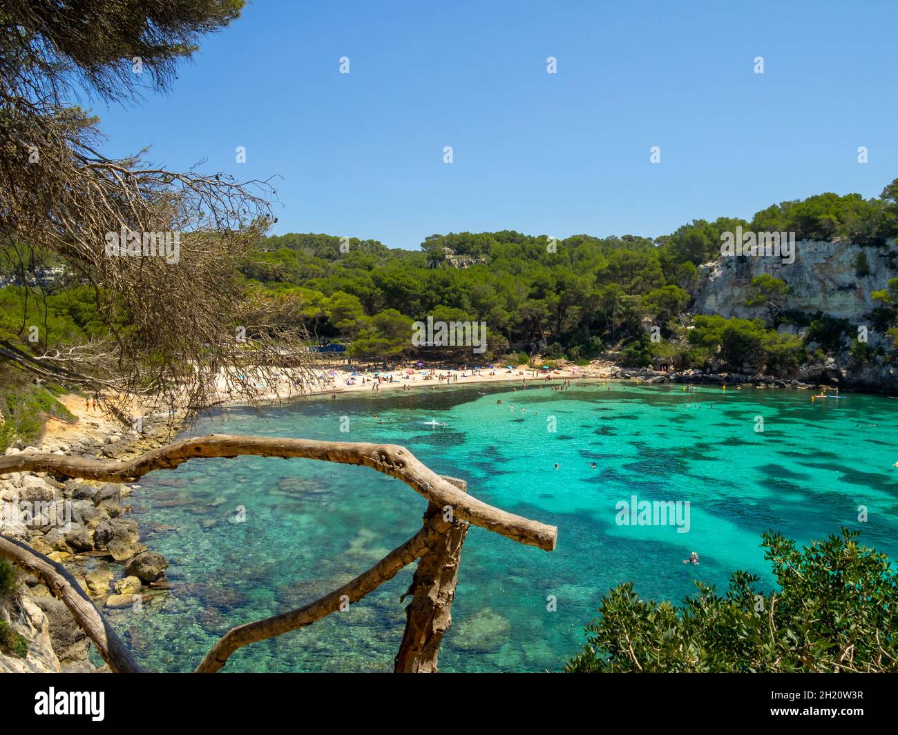 General view of Cala Macarella, Menorca Stock Photo - Alamy