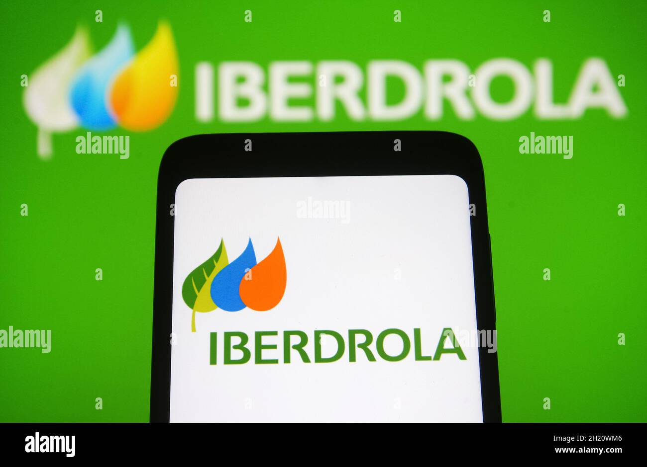 Ukraine. 19th Oct, 2021. In this photo illustration, Iberdrola S.A ...