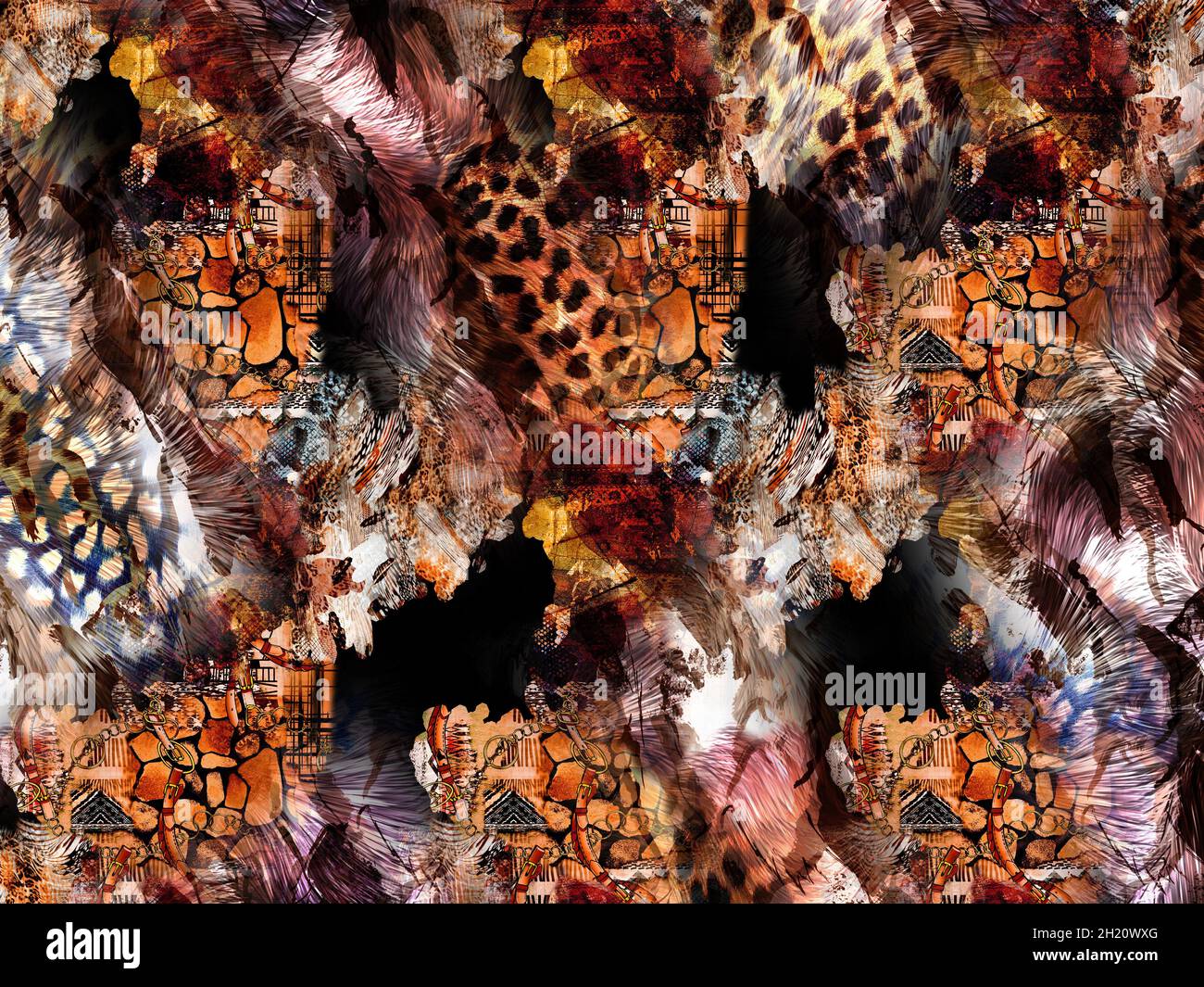 Print,African Animal Prints. Vintage Natural Pattern. Black Exotic ...