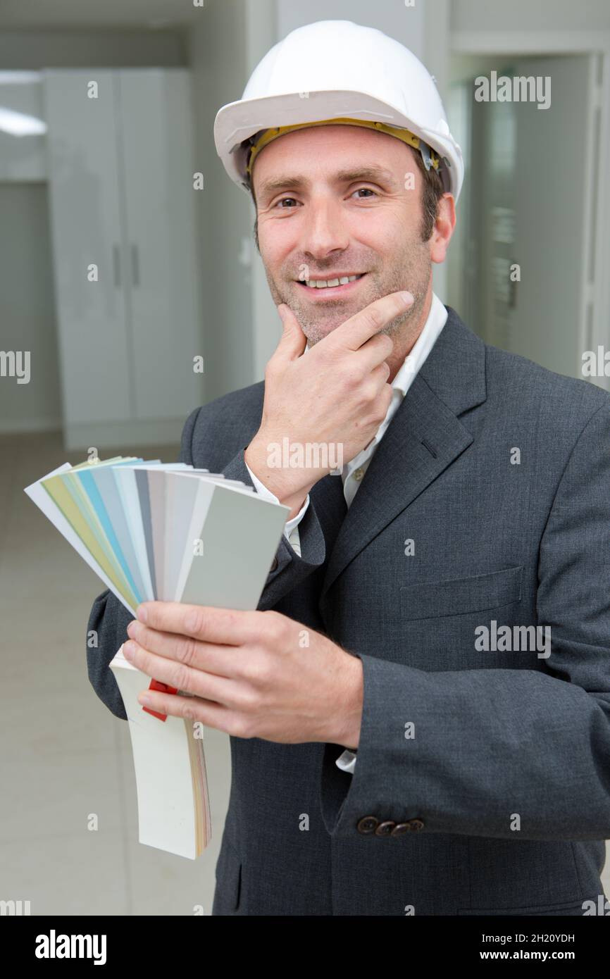 architect with a color wheel Stock Photo - Alamy