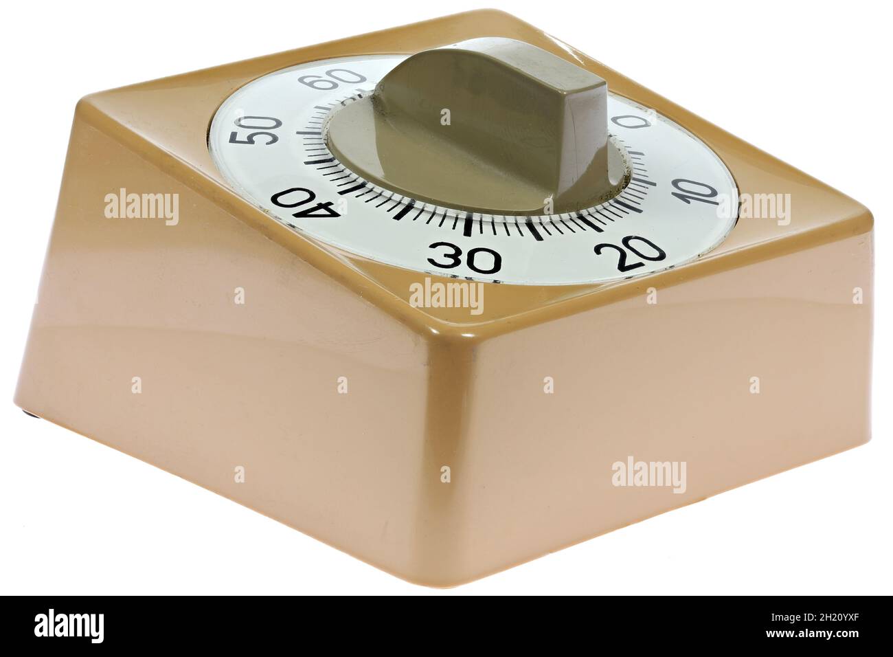 vintage kitchen timer isolated on white background Stock Photo - Alamy
