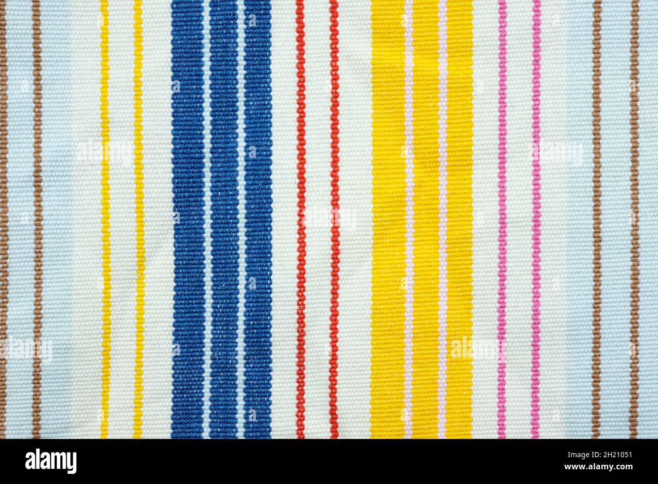 Color linen fabric with a thin strip, background. Linen fabric texture ...