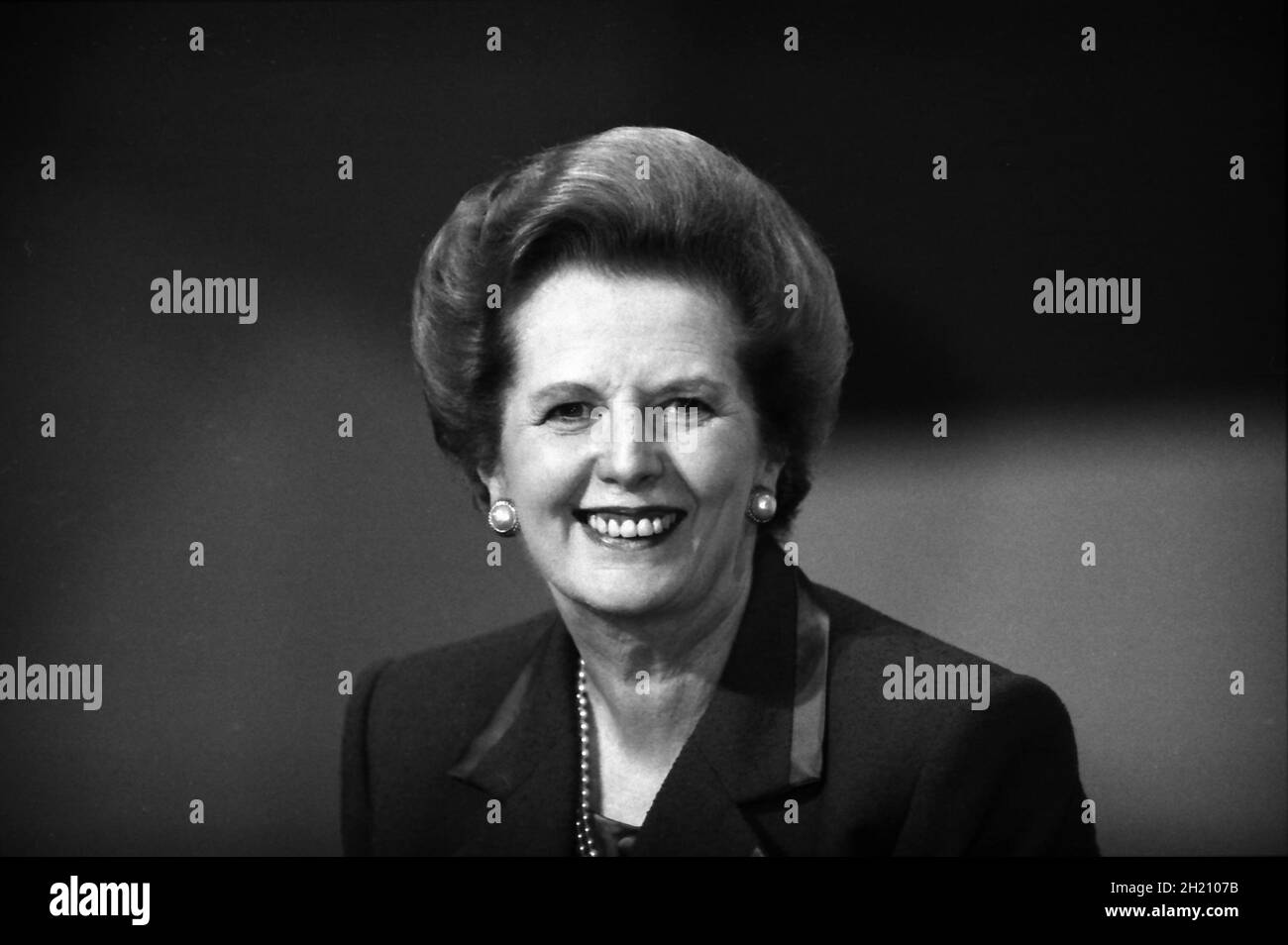 Margaret Thatcher, Prime Minister, delivers the leader's speech at The ...