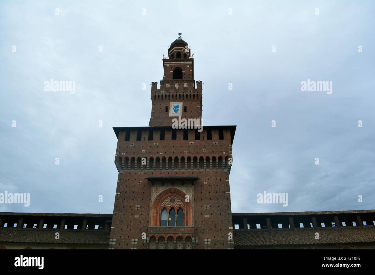 The Filarete Tower in Sforza's Castle (Castello Sforzesco Stock Photo ...