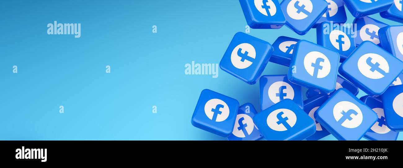 Social media logos cube hi-res stock photography and images - Alamy