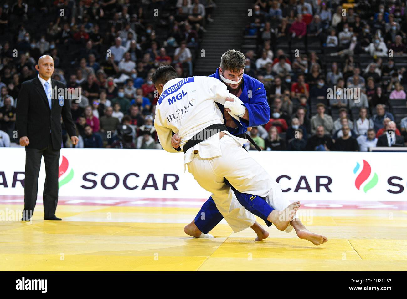 Men +100 kg, Joseph TERHEC bronze medal of France throws ODKHUU ...