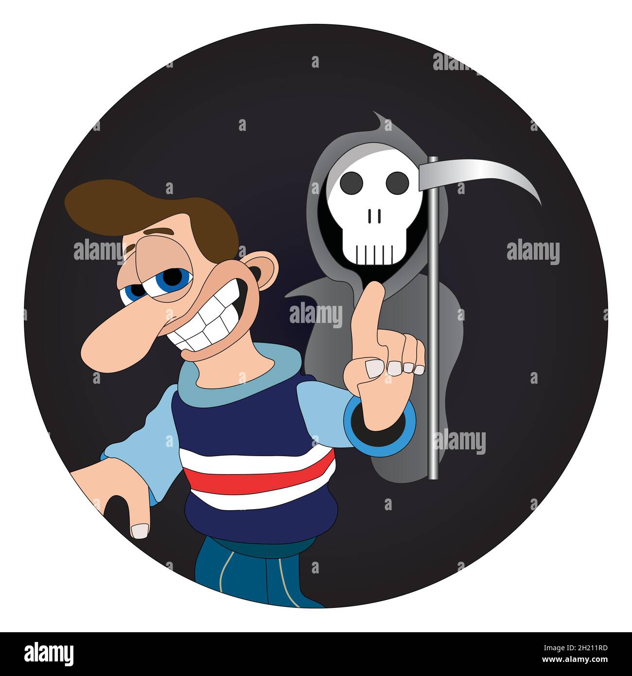 Grim Reaper Pointing Drawing