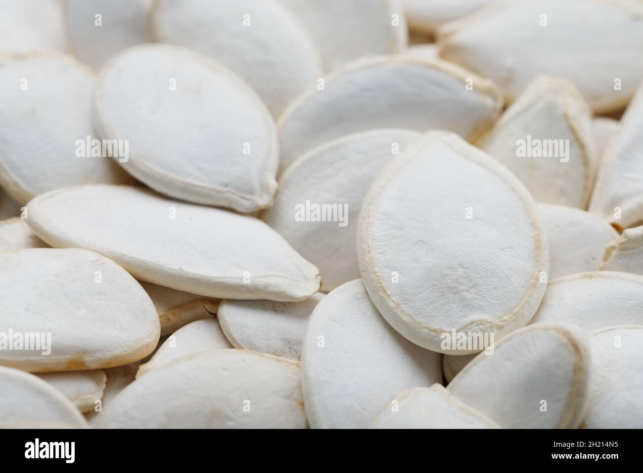 Pumpkin seeds in a shell close-up, macro as a background. full screen ...