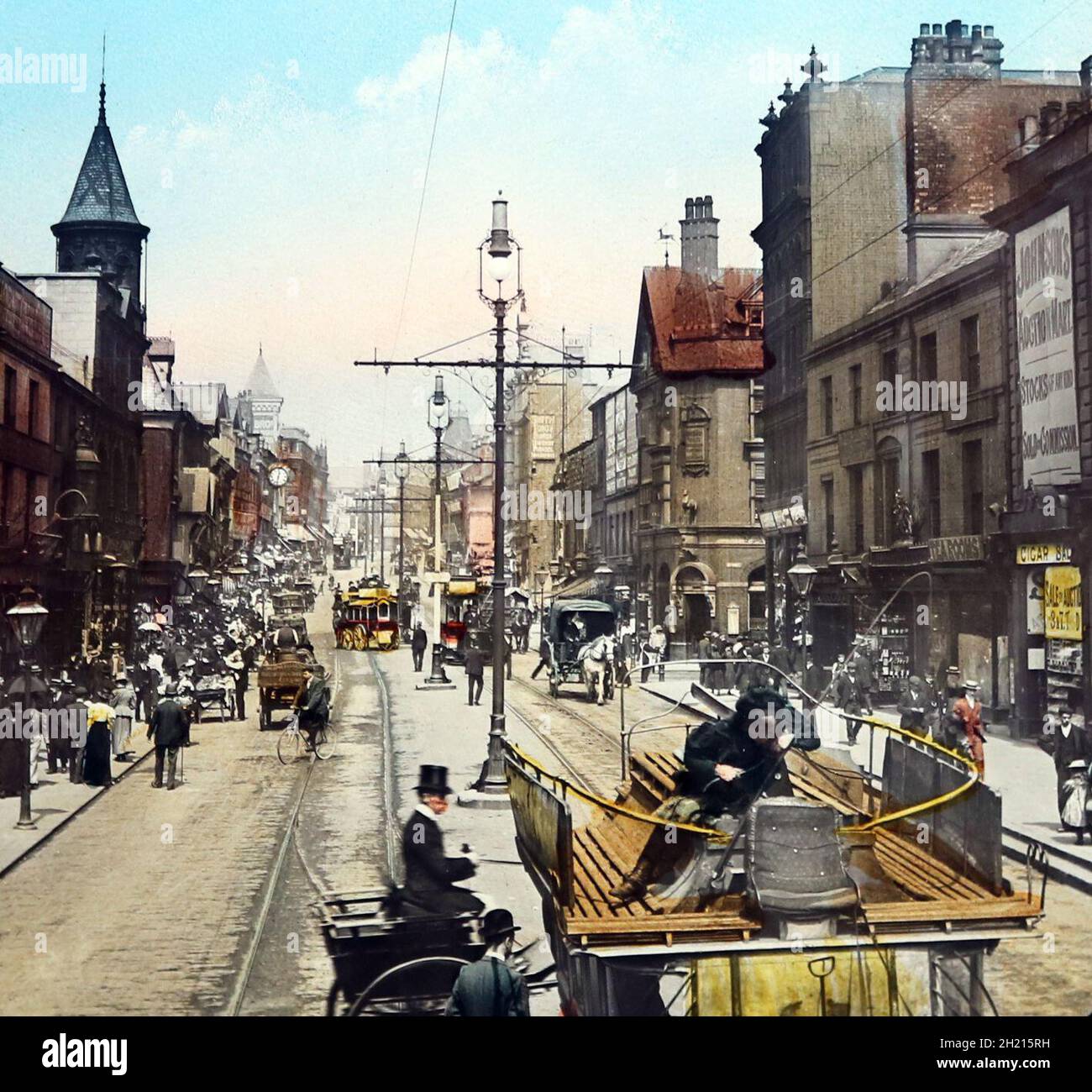 Briggate, Leeds, Victorian period Stock Photo - Alamy