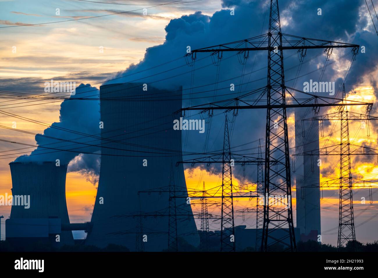 Lignite-fired power plant, RWE Power AG Niederaussem power plant ...