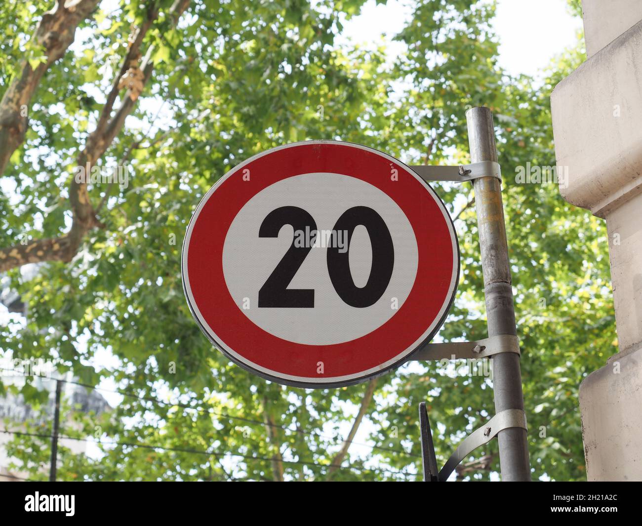 Regulatory signs, maximum speed limit traffic sign Stock Photo - Alamy