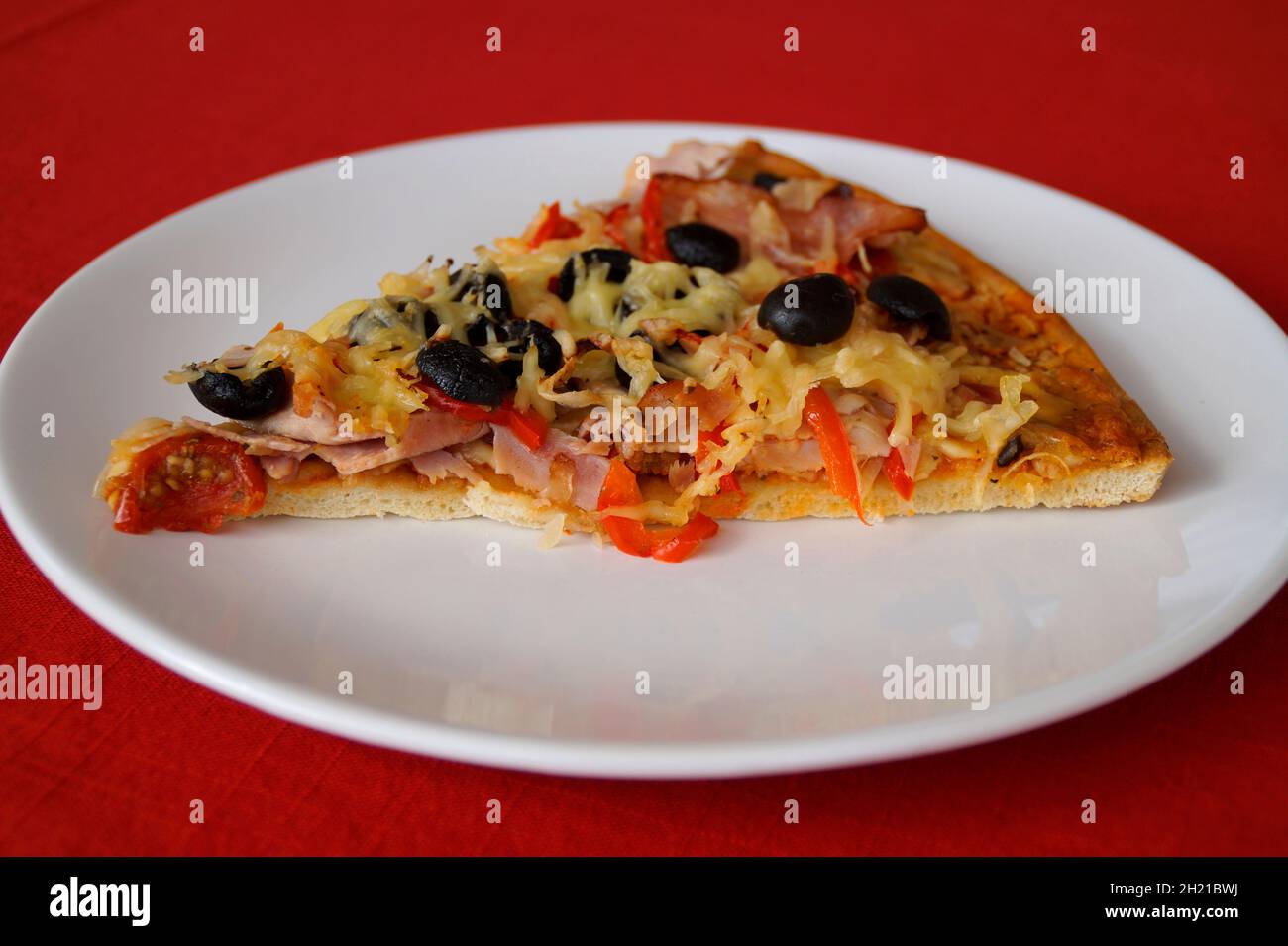 delicious large Italian home-made pizza Stock Photo - Alamy