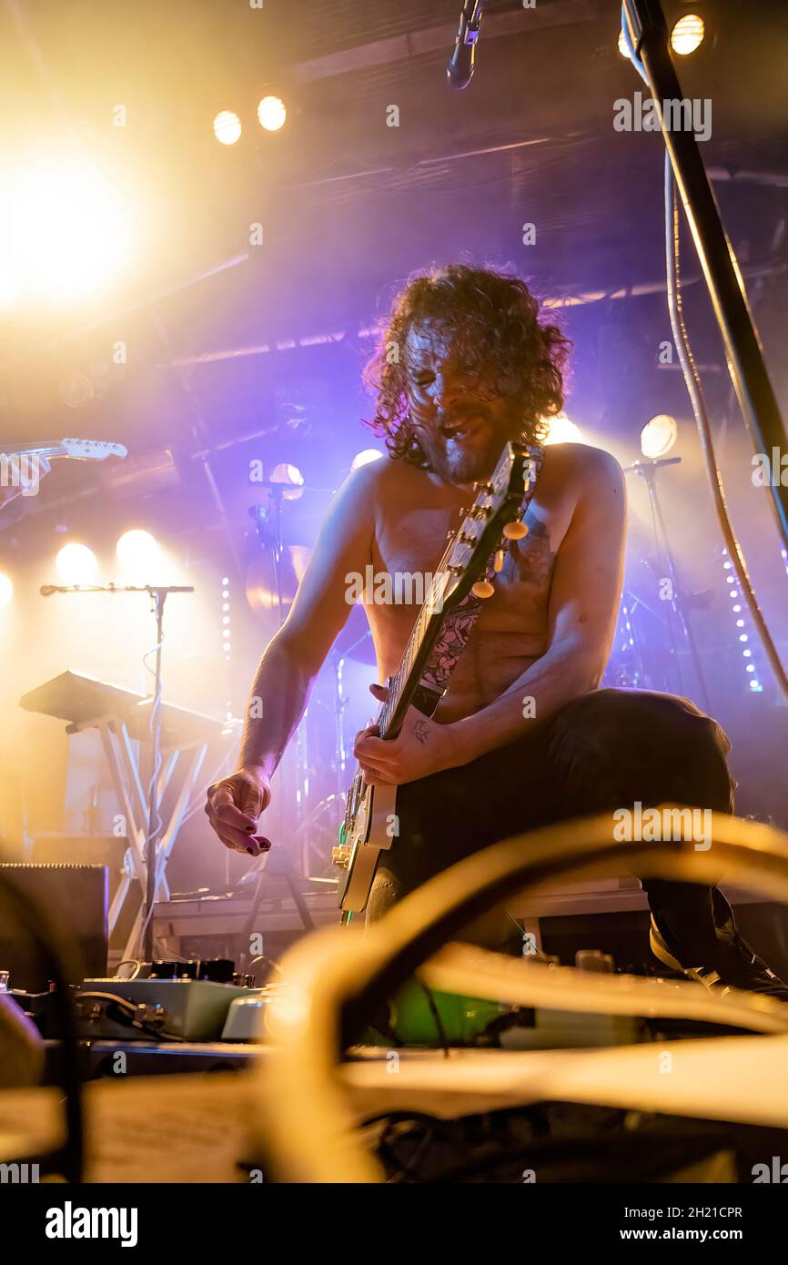 Bergen, Norway. 22nd, May 2021. The Norwegian rock metal band Dobbeltgjenger performs a live ...