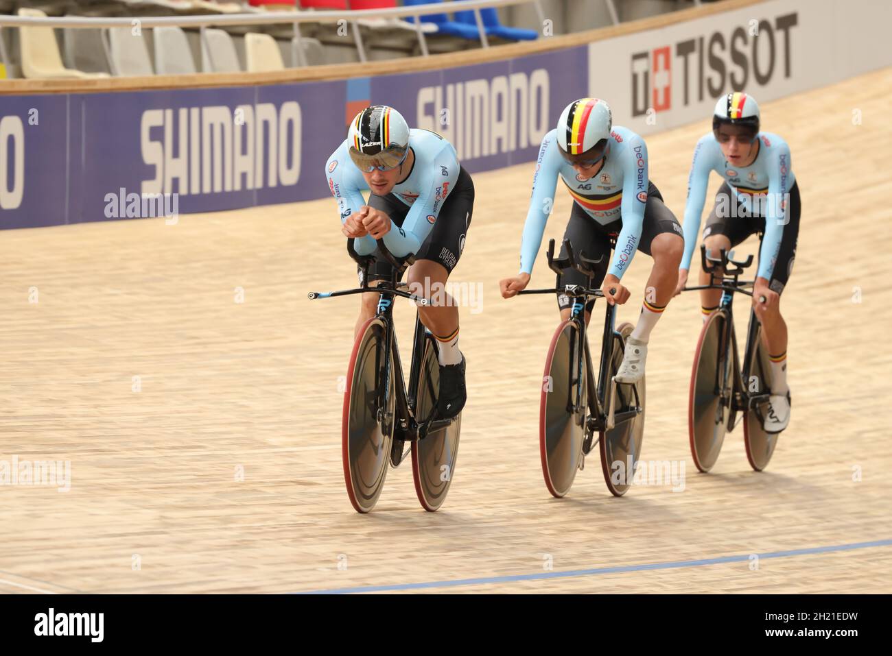 Team Belgium man during the Tissot UCI Track Cycling World ...