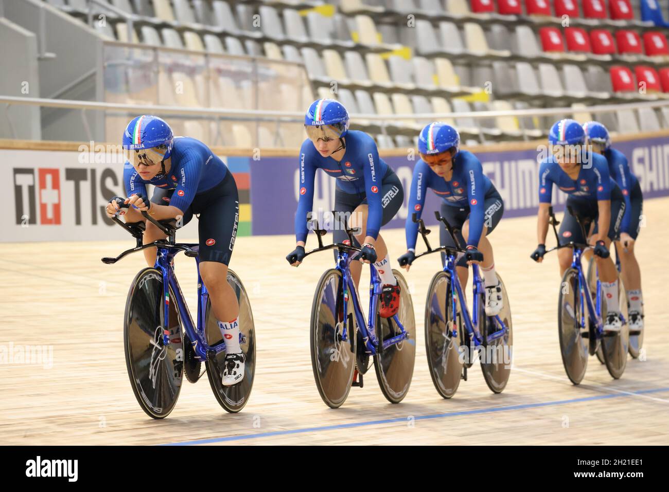 Team Italia during the Tissot UCI Track Cycling World Championships ...