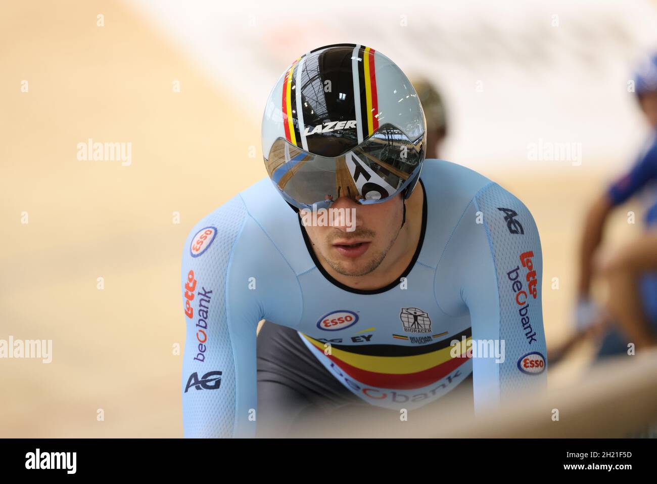 Cyclist Belgium during the Tissot UCI Track Cycling World Championships ...