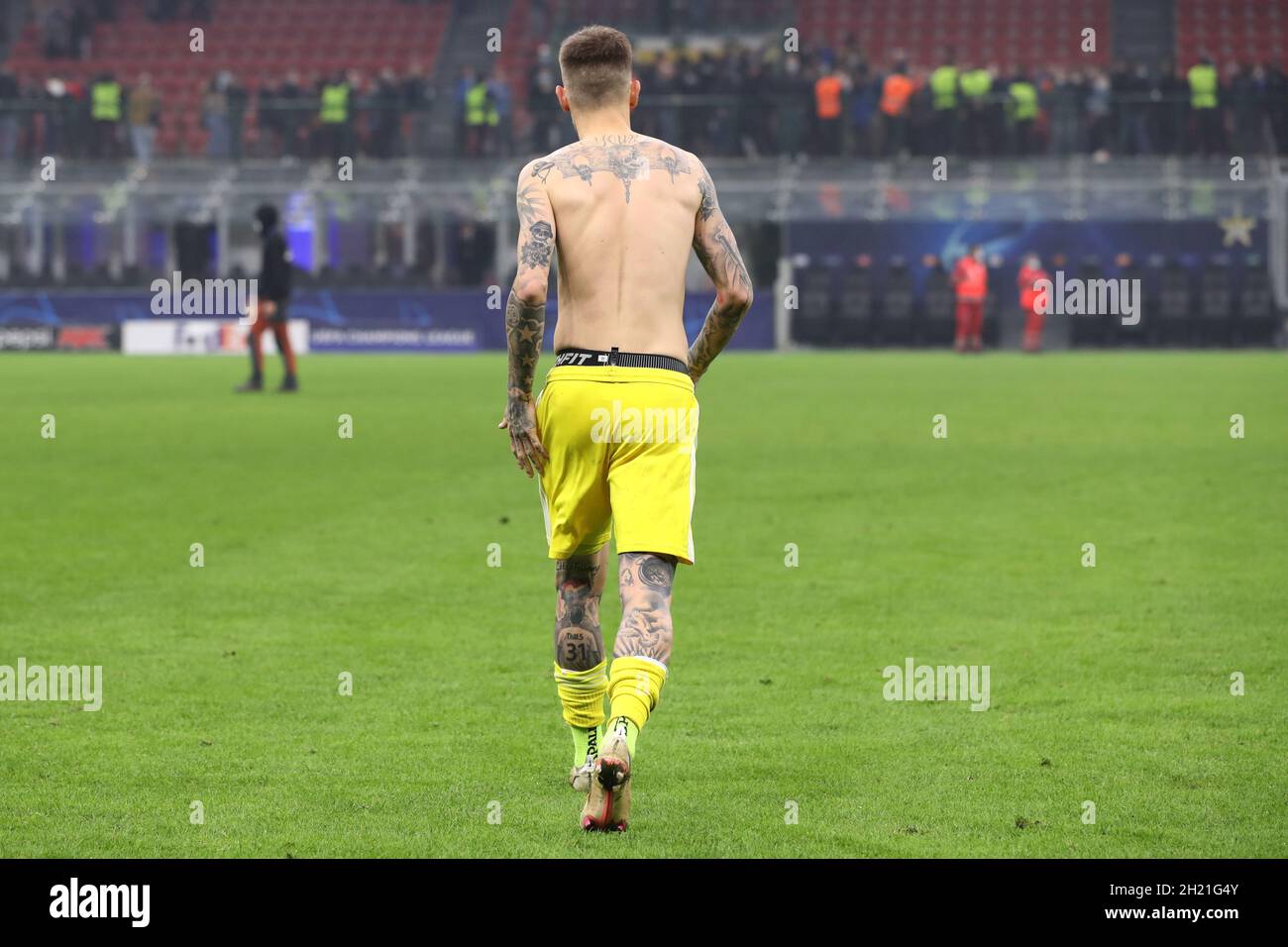 Milan, Italy, 19th October 2021. Sebastien Thill of Sheriff Tiraspol ...
