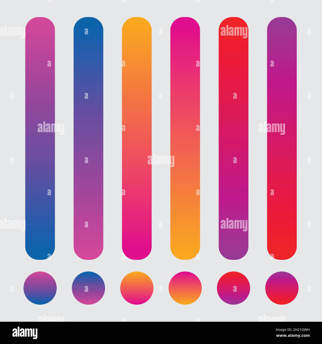 Minimalist multicolor circles, abstract 80s vibrant colors and modern gradients sphere isolated ...