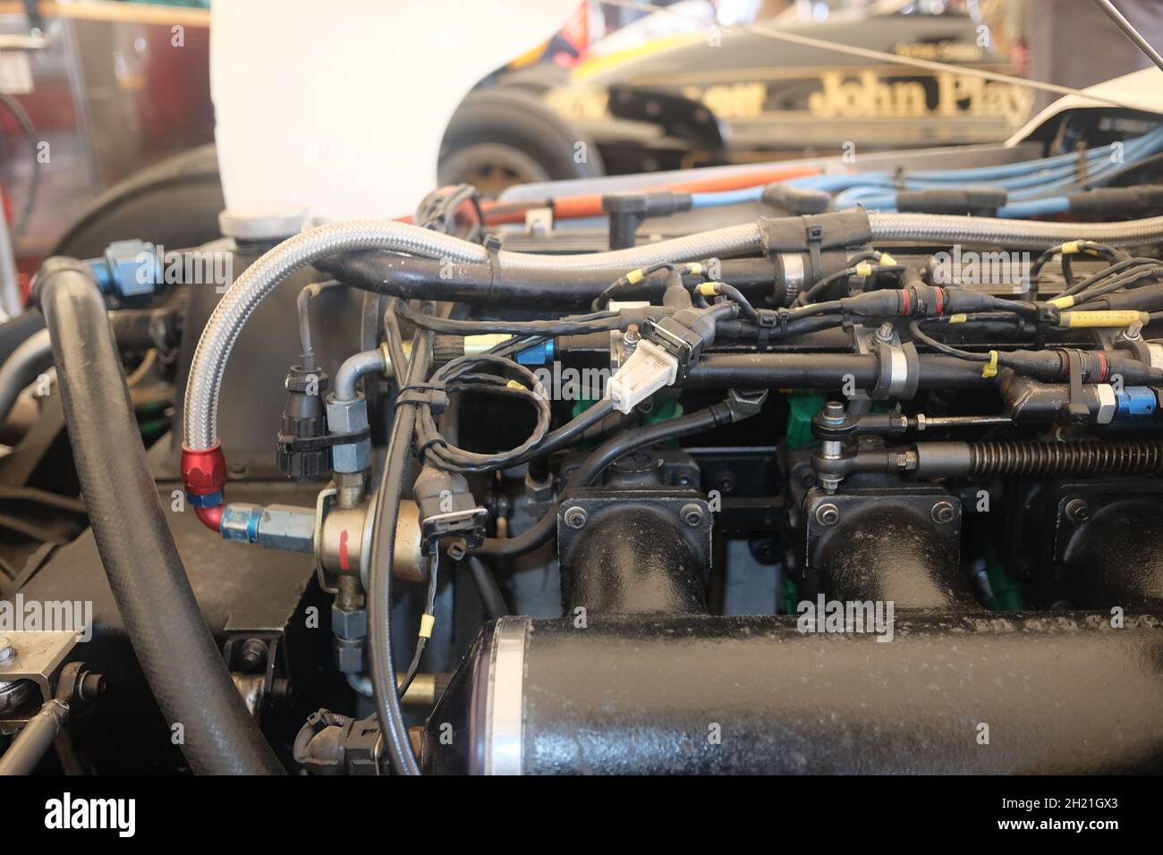 October 2021 - Detail of Hart racing engine installed in a single seat ...