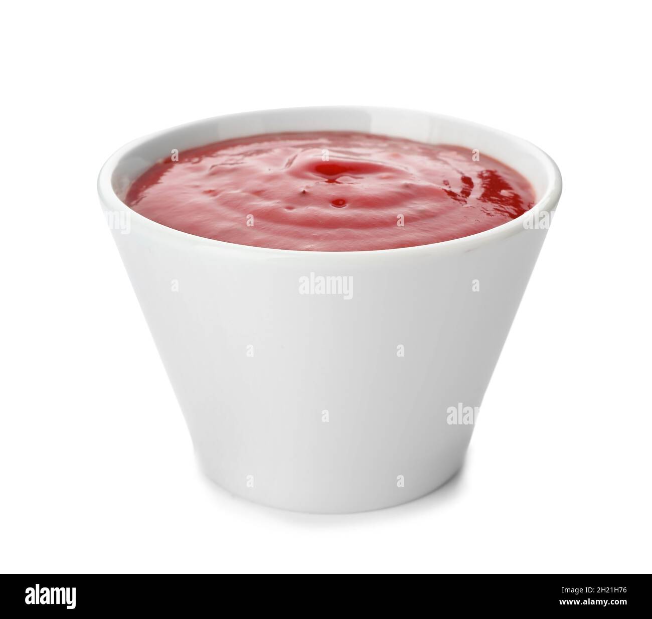 Bowl of spicy chili sauce on white background Stock Photo - Alamy