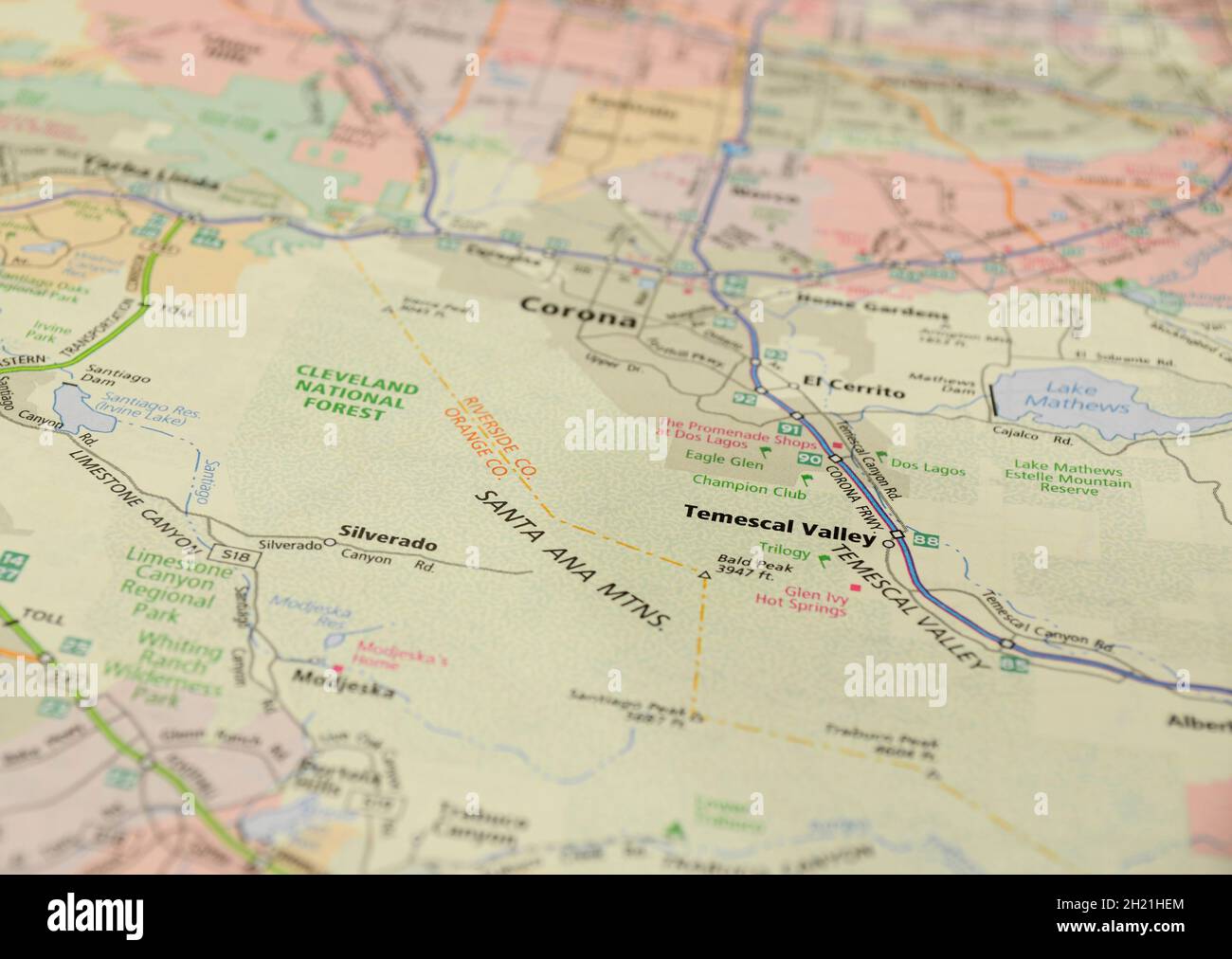 Map of valley city hi-res stock photography and images - Alamy