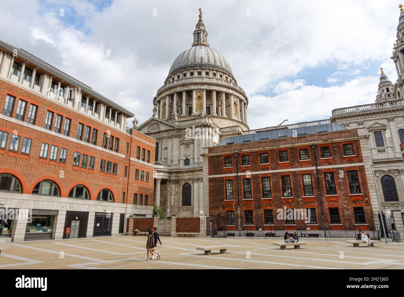 St Paul's Cathedral seen from Paternoster Square, London England United ...
