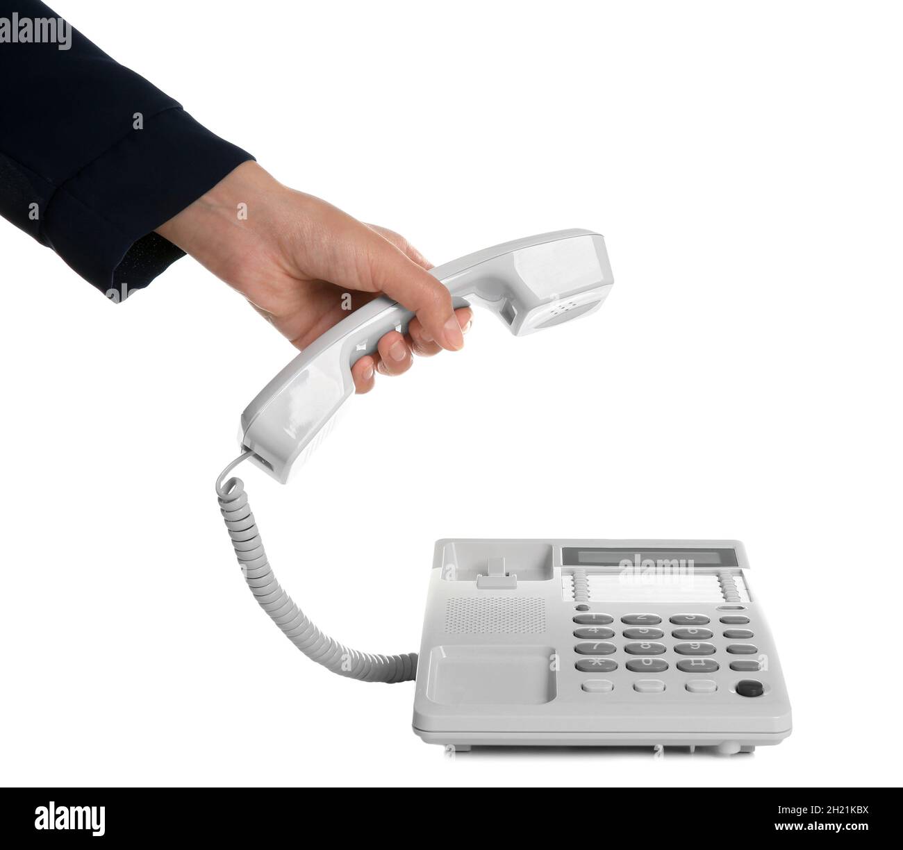 Female hand picking up telephone hi-res stock photography and images ...