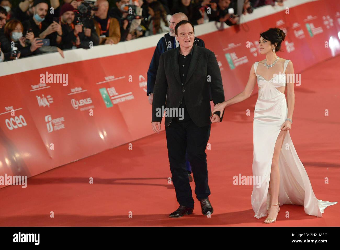 Rome, Italy. 19th Oct, 2021. Quentin Tarantino and wife Daniela Pick ...