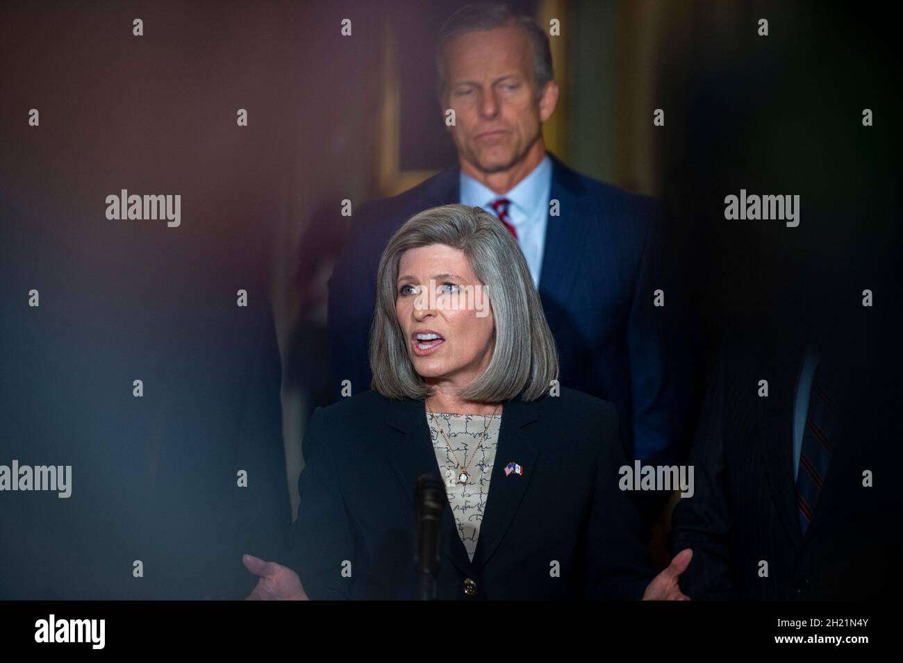 United States Senator Joni Ernst (Republican of Iowa) offers remarks ...