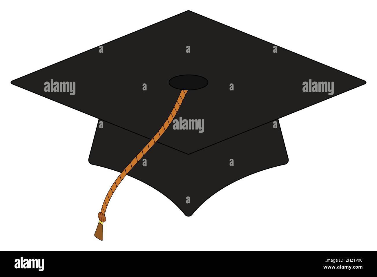Graduation cap flat design isolated on a white background Stock Vector ...