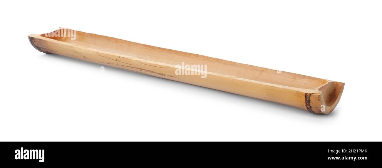 Cut dry bamboo stalk on white background Stock Photo - Alamy