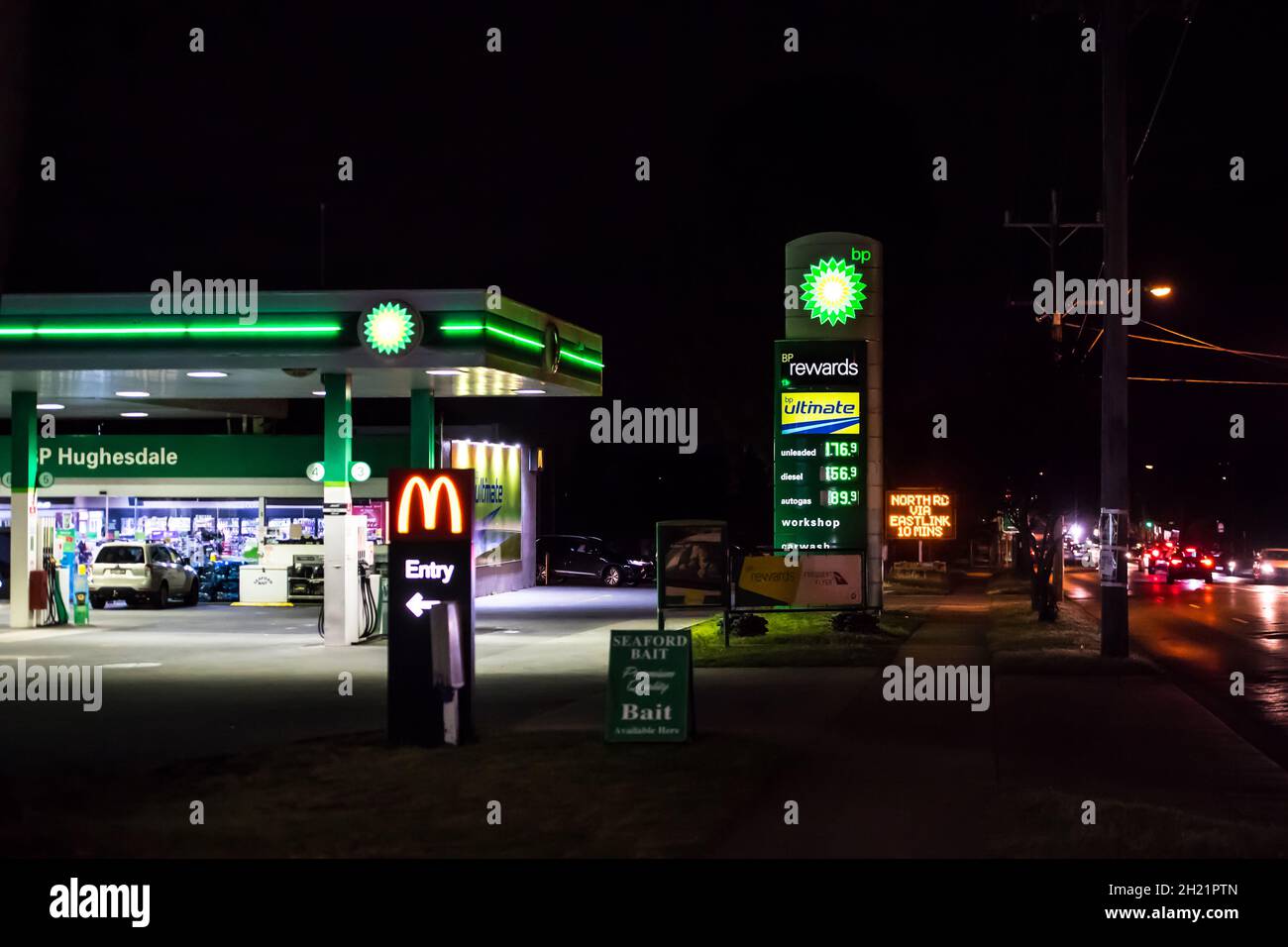 Melbourne, Australia. 20th Oct, 2021. BP petrol station in Australia at ...