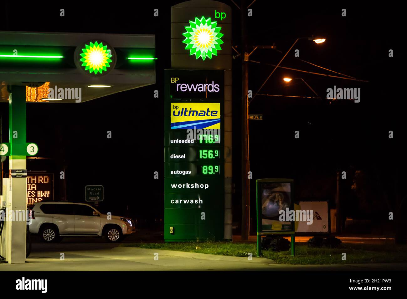Melbourne, Australia. 20th Oct, 2021. A vehicle seen driving out of the ...