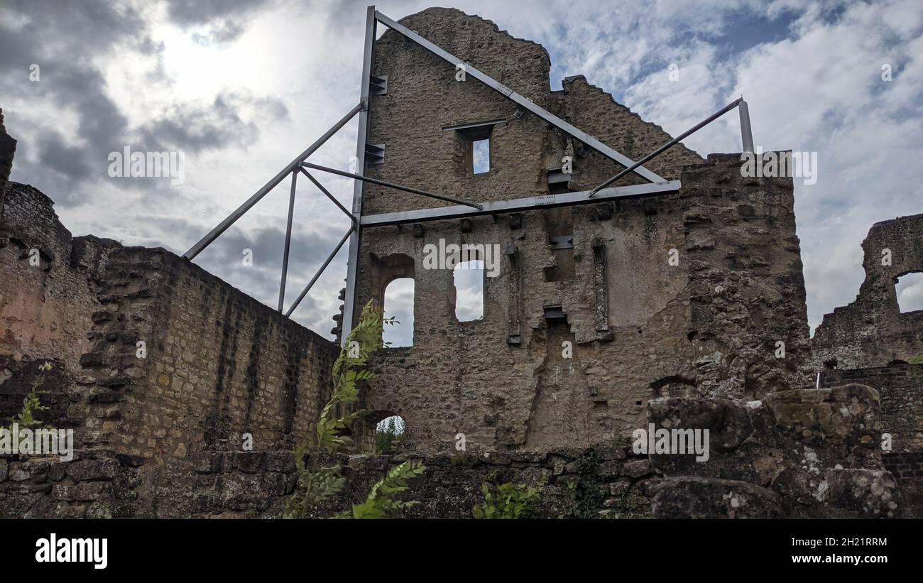 Ancient castle of Larochette in Luxembourg Stock Photo - Alamy