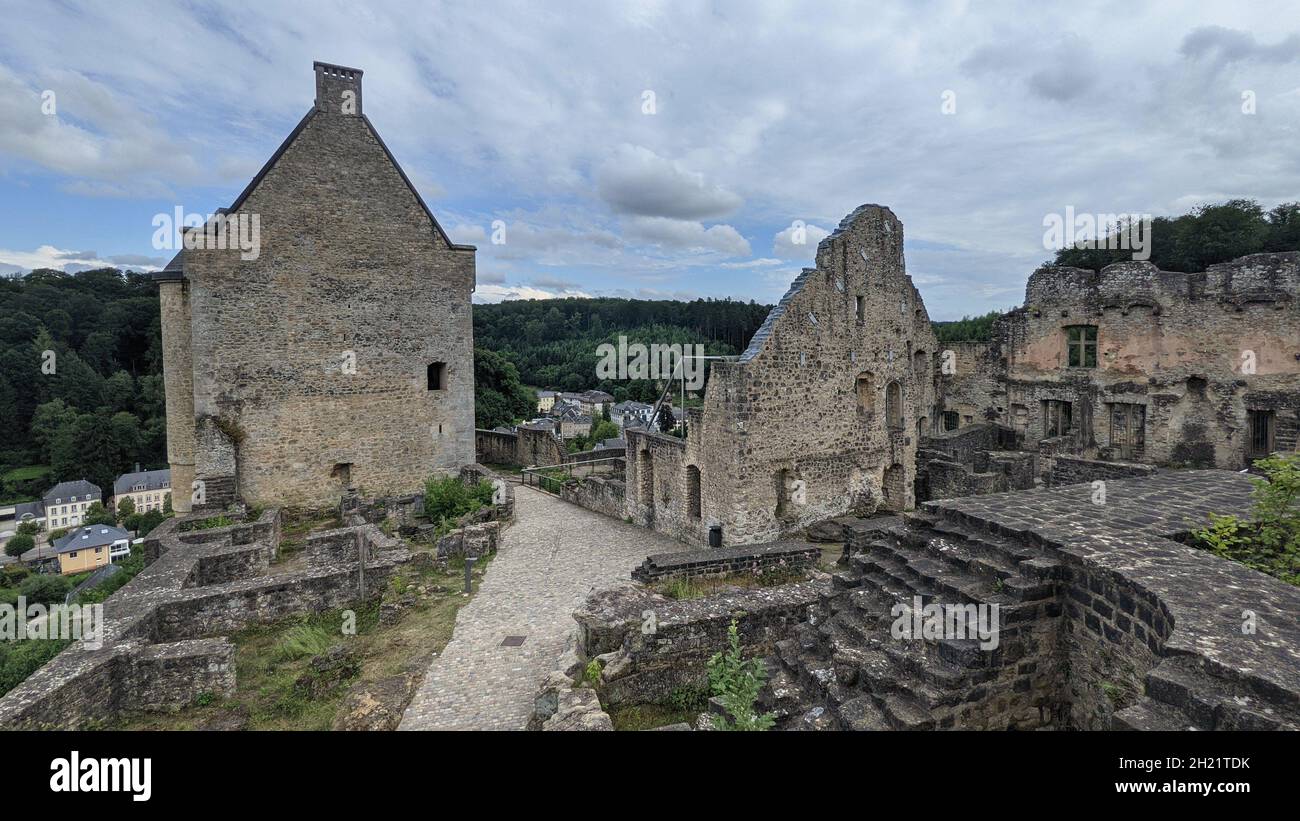 Beautiful view of Castle Larochette Luxembourg Stock Photo - Alamy