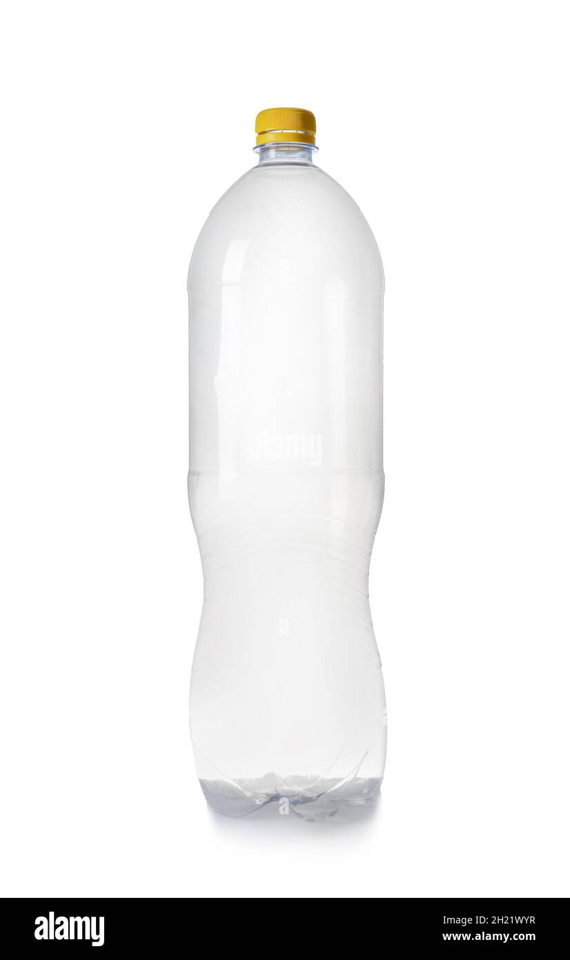 One plastic bottle on white background. Recycle concept Stock Photo - Alamy