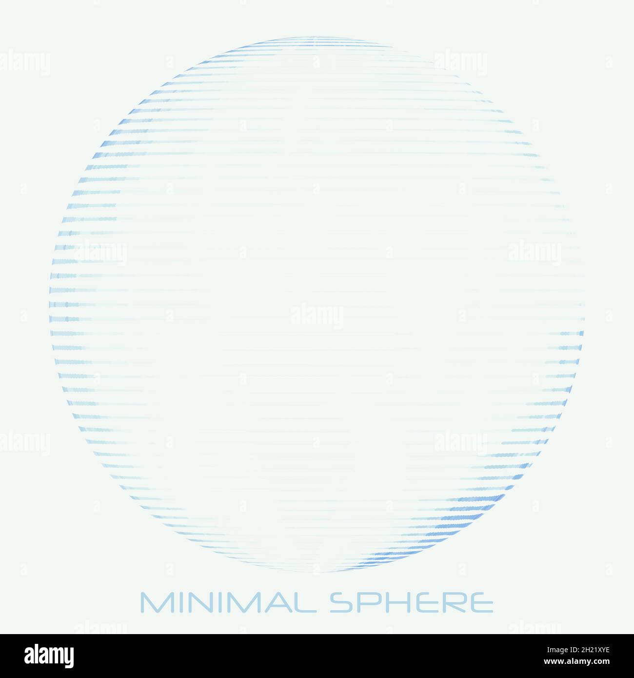 Abstract simple sphere on unsaturated very light background. Minimal ...