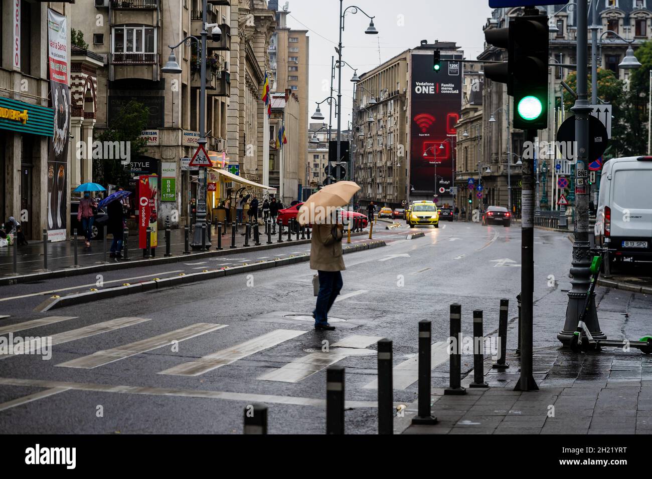 BUCHARE, ROMANIA - Sep 01, 2021: A scenic shot of a person with an ...