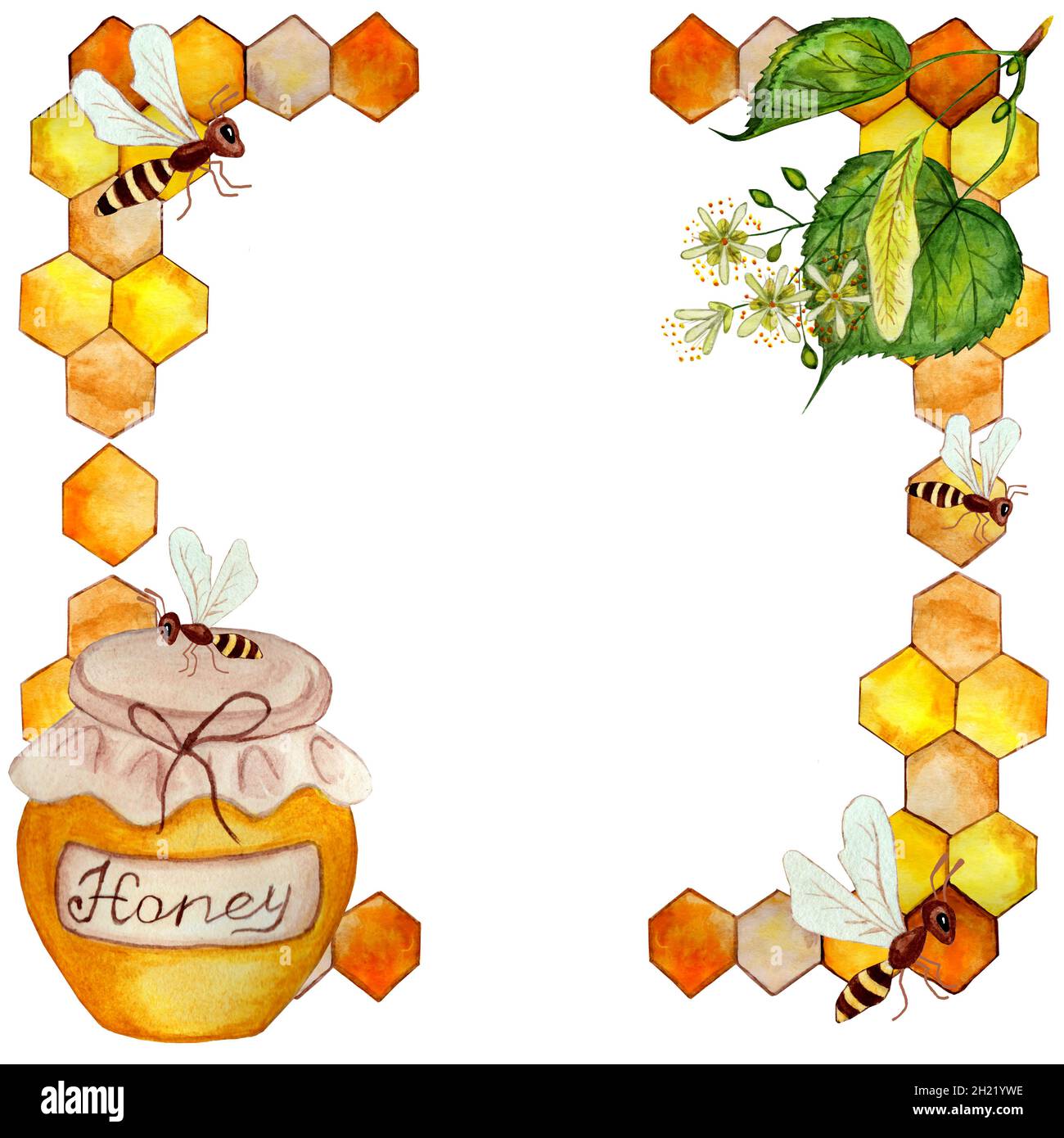 A frame of bees Cut Out Stock Images & Pictures - Alamy