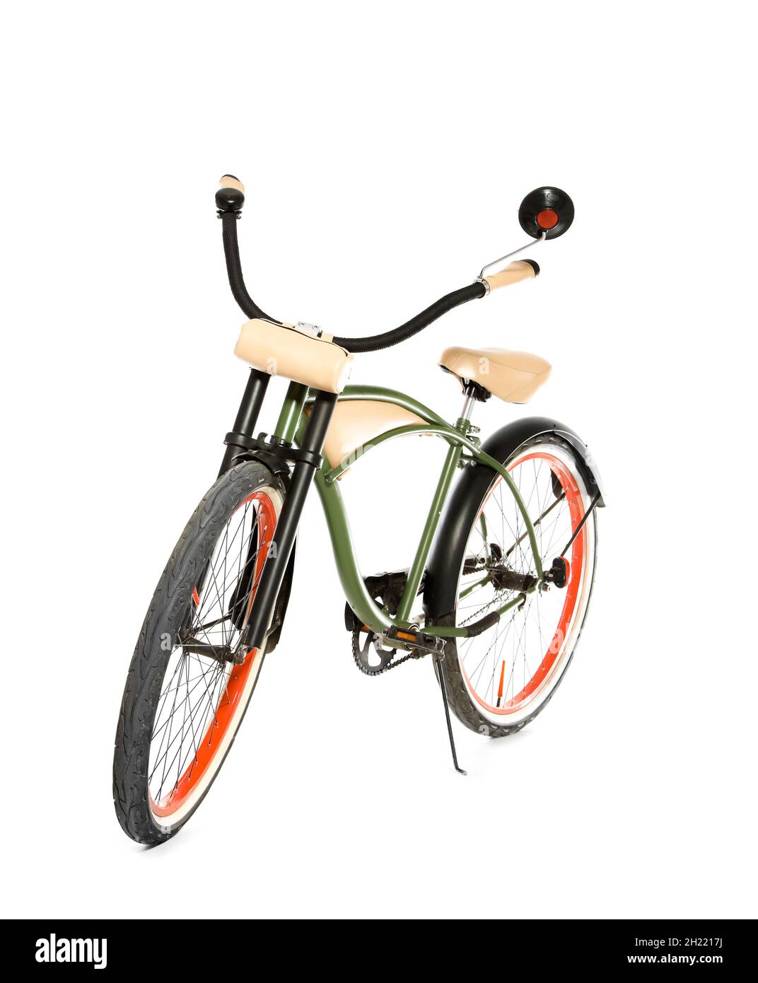 Stylish bicycle on white background Stock Photo - Alamy