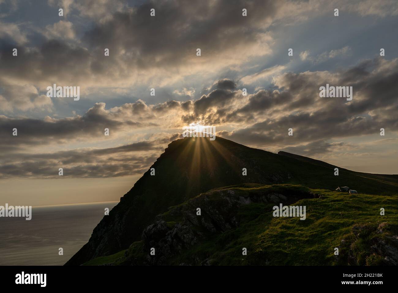 Beautiful view of the Croaghaun Cliffs, Achill Island, Ireland Stock ...